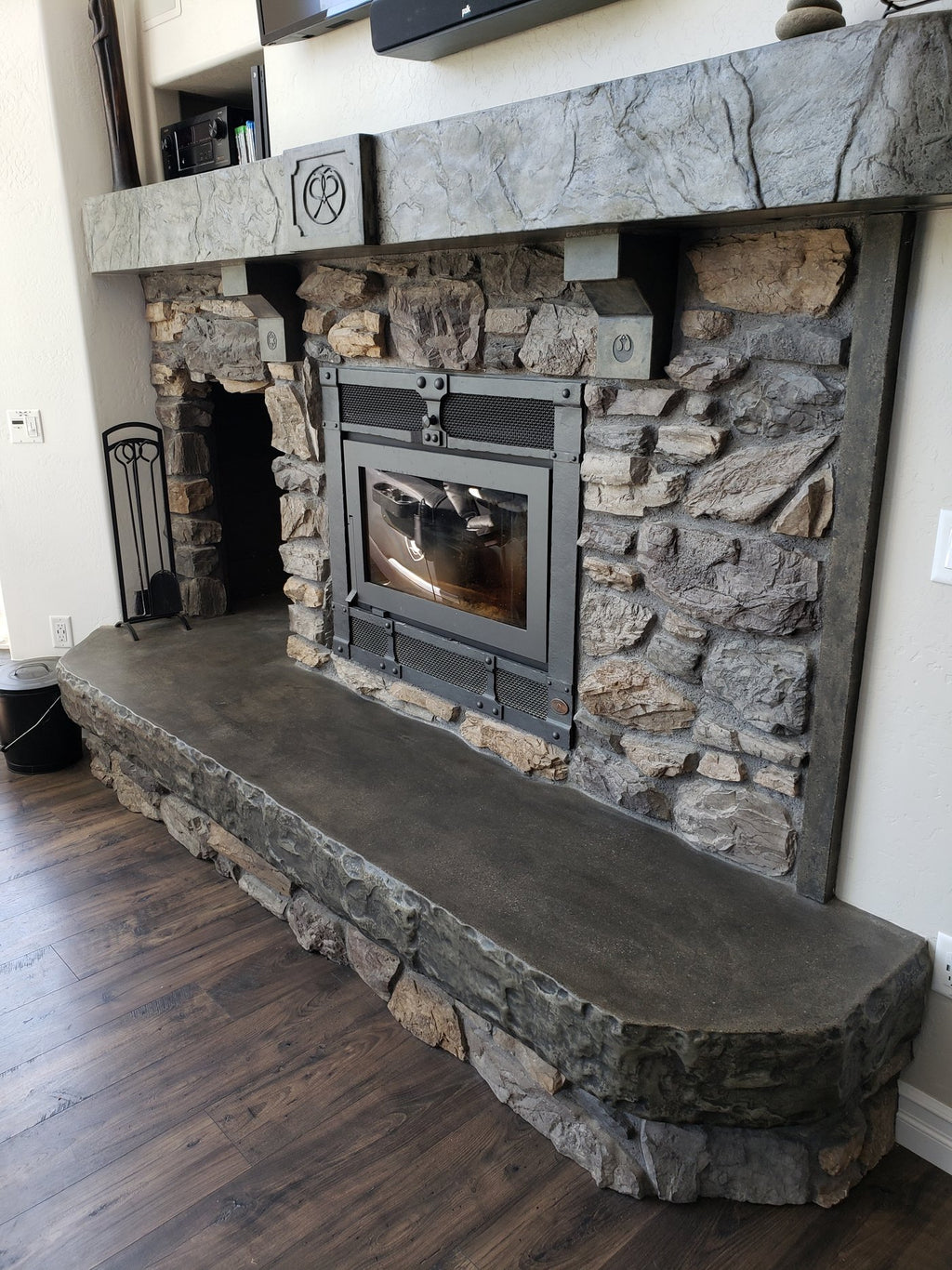 Concrete Manufactured Stone Fireplace