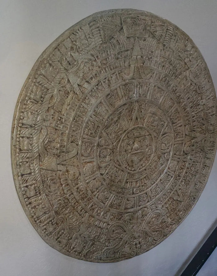 Aztec Mayan Calendar Circle Concrete Stamp Mat