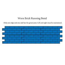Brick Concrete Stamps - Worn Brick Running Bond