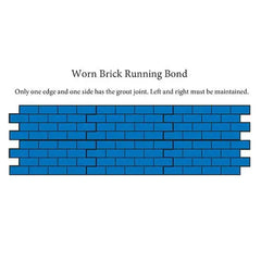 Brick Concrete Stamps - Worn Brick Running Bond