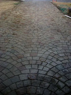 Cobble Concrete Stamps - Roman Fan