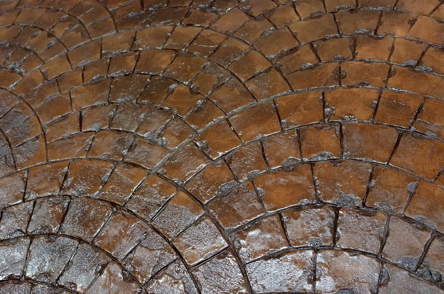 Cobble Concrete Stamps - Roman Fan