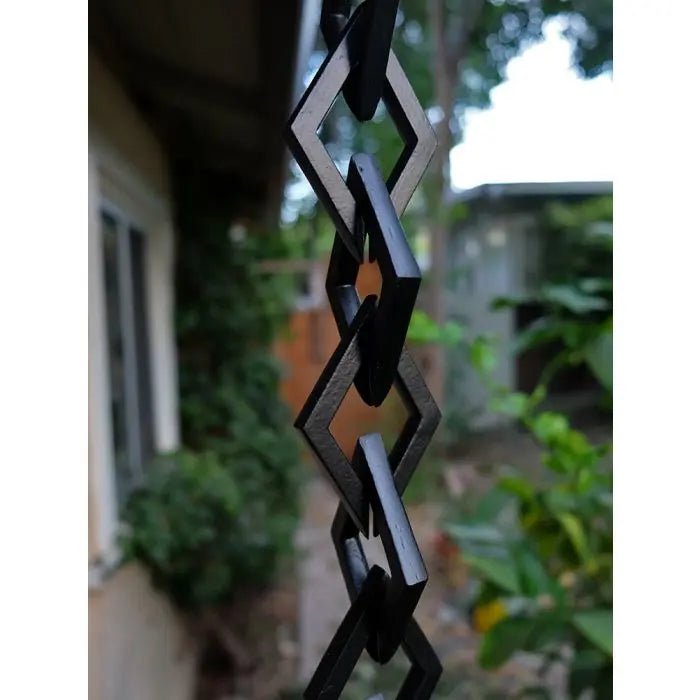 Cast Aluminum Link Diamond Chain- Black Powder Coat