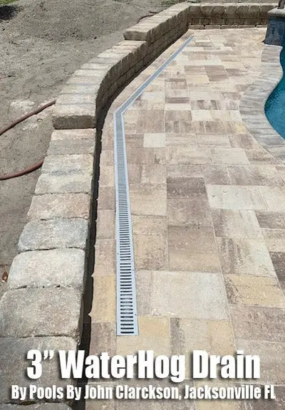 Linear Drain for Pool Decks and Driveways - The 3" Water Hog