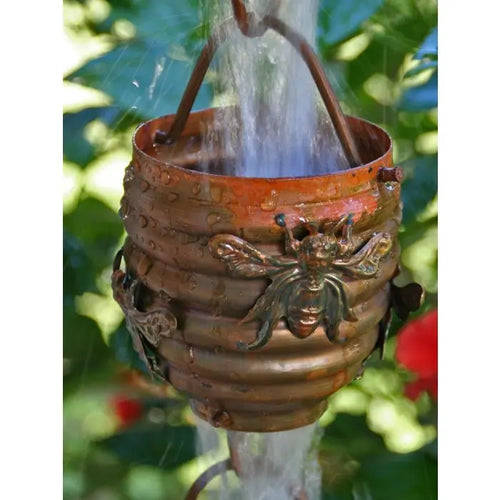 Rain Chain Copper Honey Bees