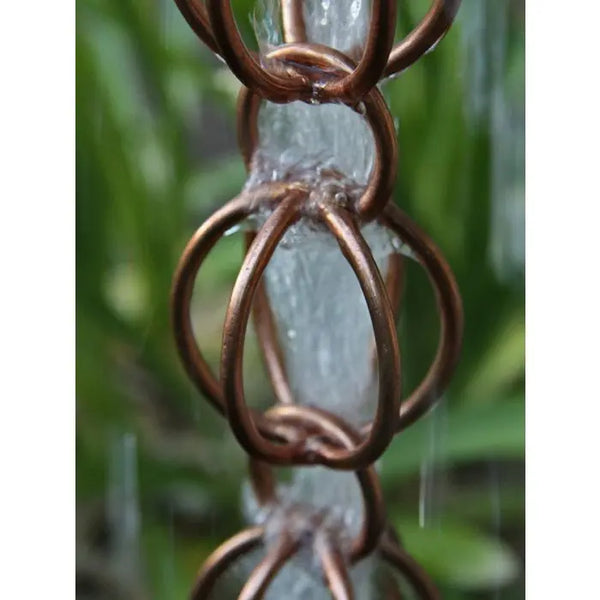 Rain Chain Triple Loops 2.5"- Copper