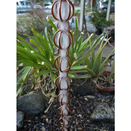 Rain Chain Triple Loops 2.5"- Copper