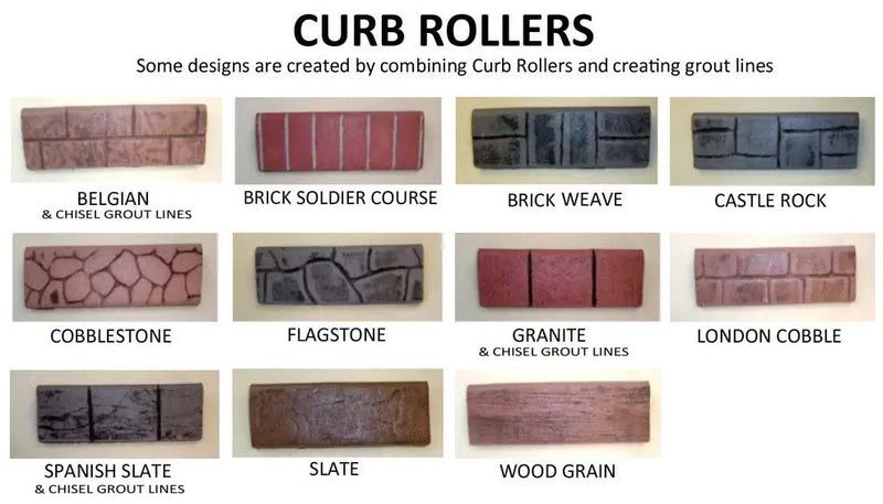 Concrete Curb & Border Stamp Roller- Cobblestone