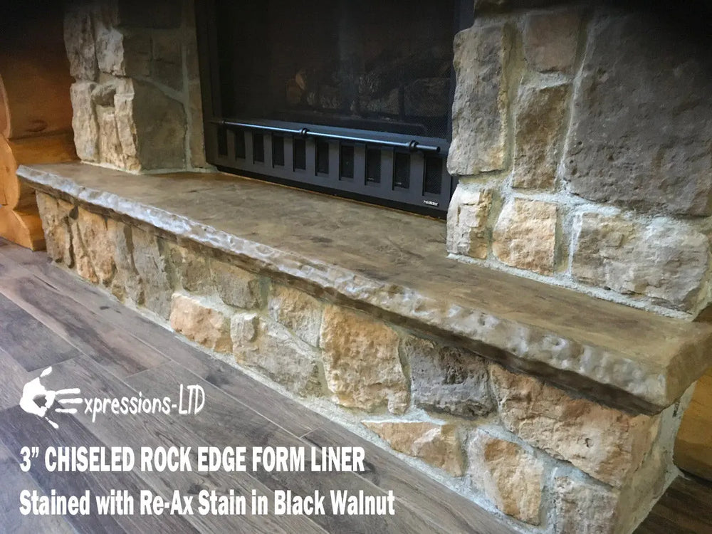 Concrete Edge Form Liner - 3" Chiseled Rock