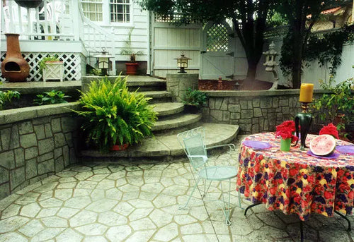 Concrete Paper Stencil - Flagstone