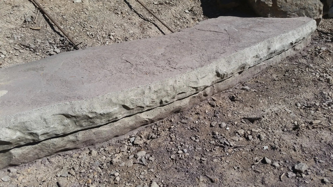 Concrete Step Form Liner- 7" Cantilever Rock Edge Overhang