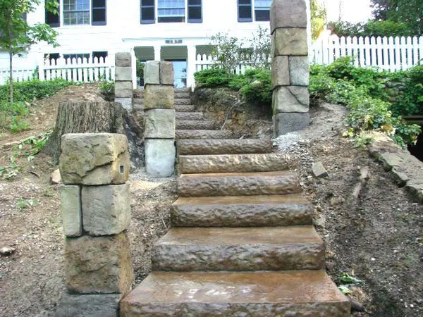 Concrete Step Insert Form Liner - 7.25" Chiseled Granite