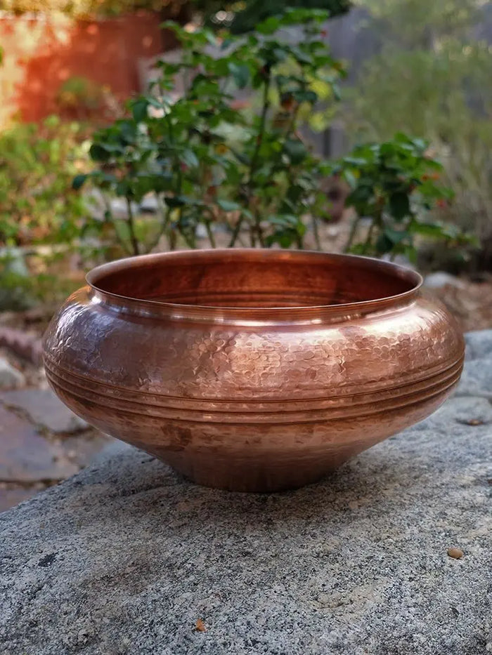 Copper Bella Basin Pot Container