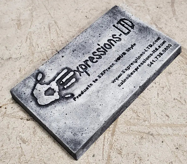 Custom Business Card Logo Mold - Make Concrete Samples