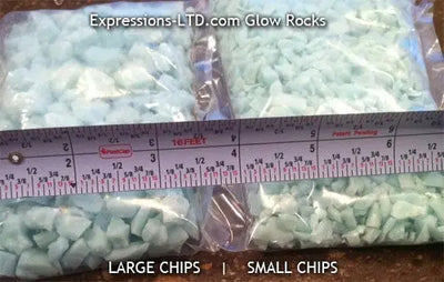 Glow In The Dark Rocks Glass Aggregate - Photoluminescent