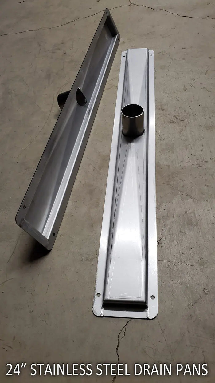 Linear Slot Sink Drain Pan - Stainless Steel