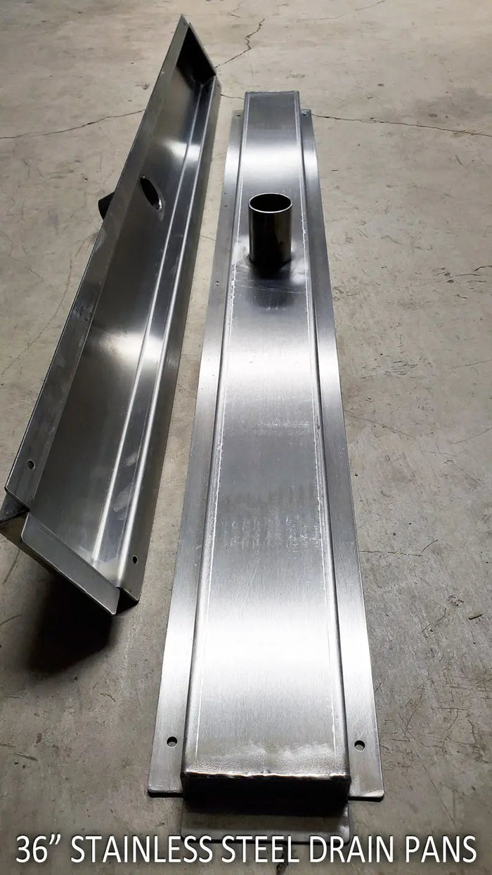 Linear Slot Sink Drain Pan - Stainless Steel