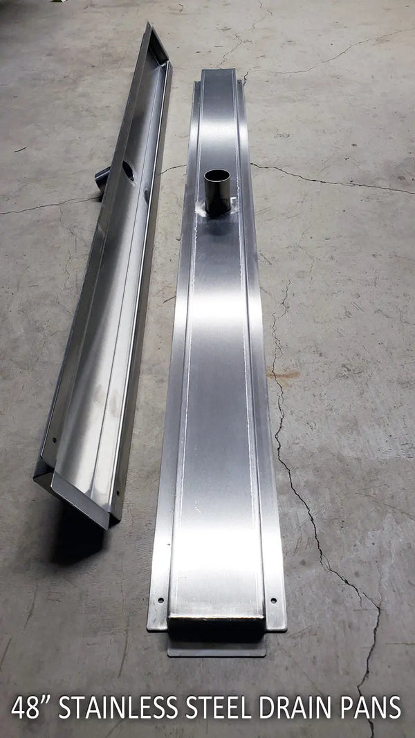 Linear Slot Sink Drain Pan - Stainless Steel