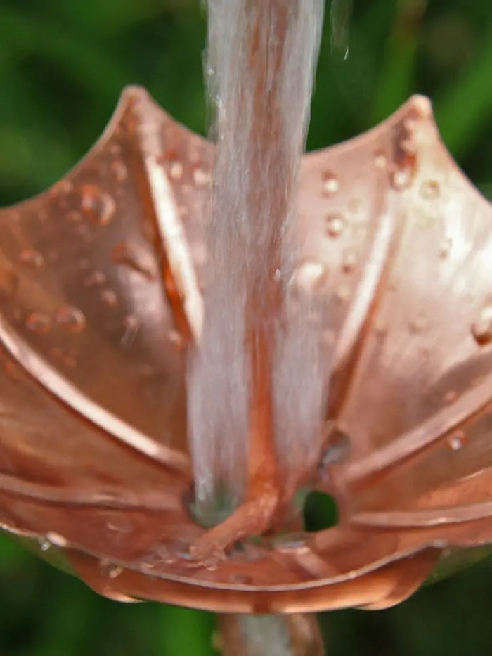 Rain Chain Copper Umbrella Cups