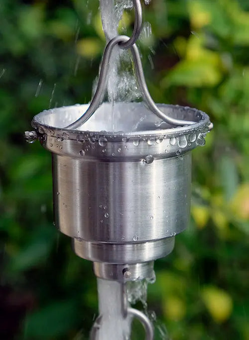 Rain Chain Naoki Cup in Aluminum