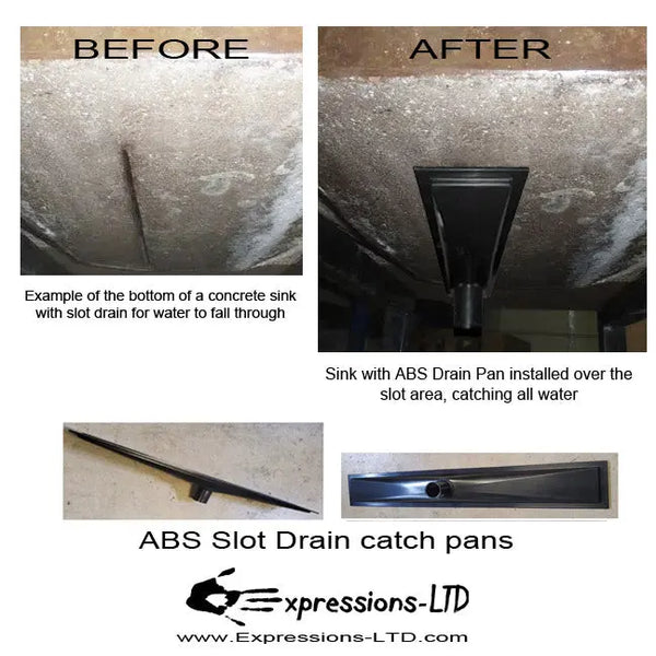 Linear Slot Sink Drain Pans & Extra Deep Strainers