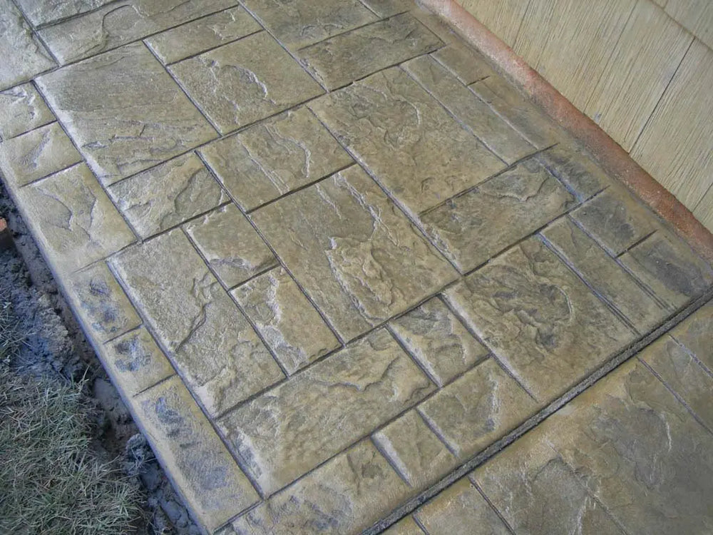 Concrete Stamp - Ashlar Ashler Notched Slate Rigid and Floppy Stamping Mats