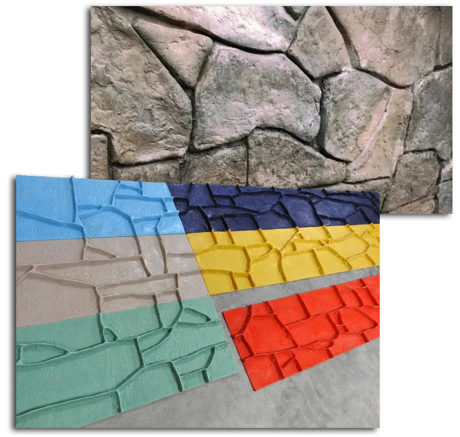 Vertical Concrete Stamp - Stone Matrix (6 Piece Stamp Set)