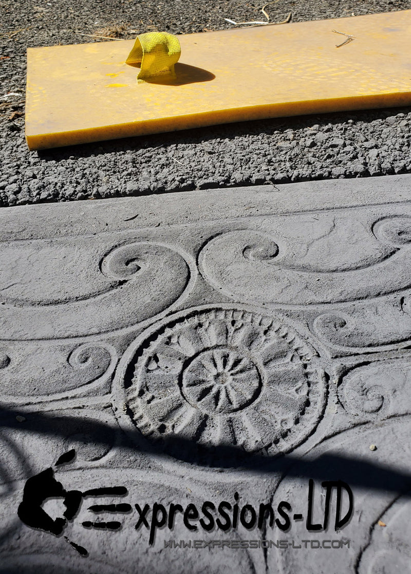 Concrete Accent Stamp Mat - 28" Decorative Scroll