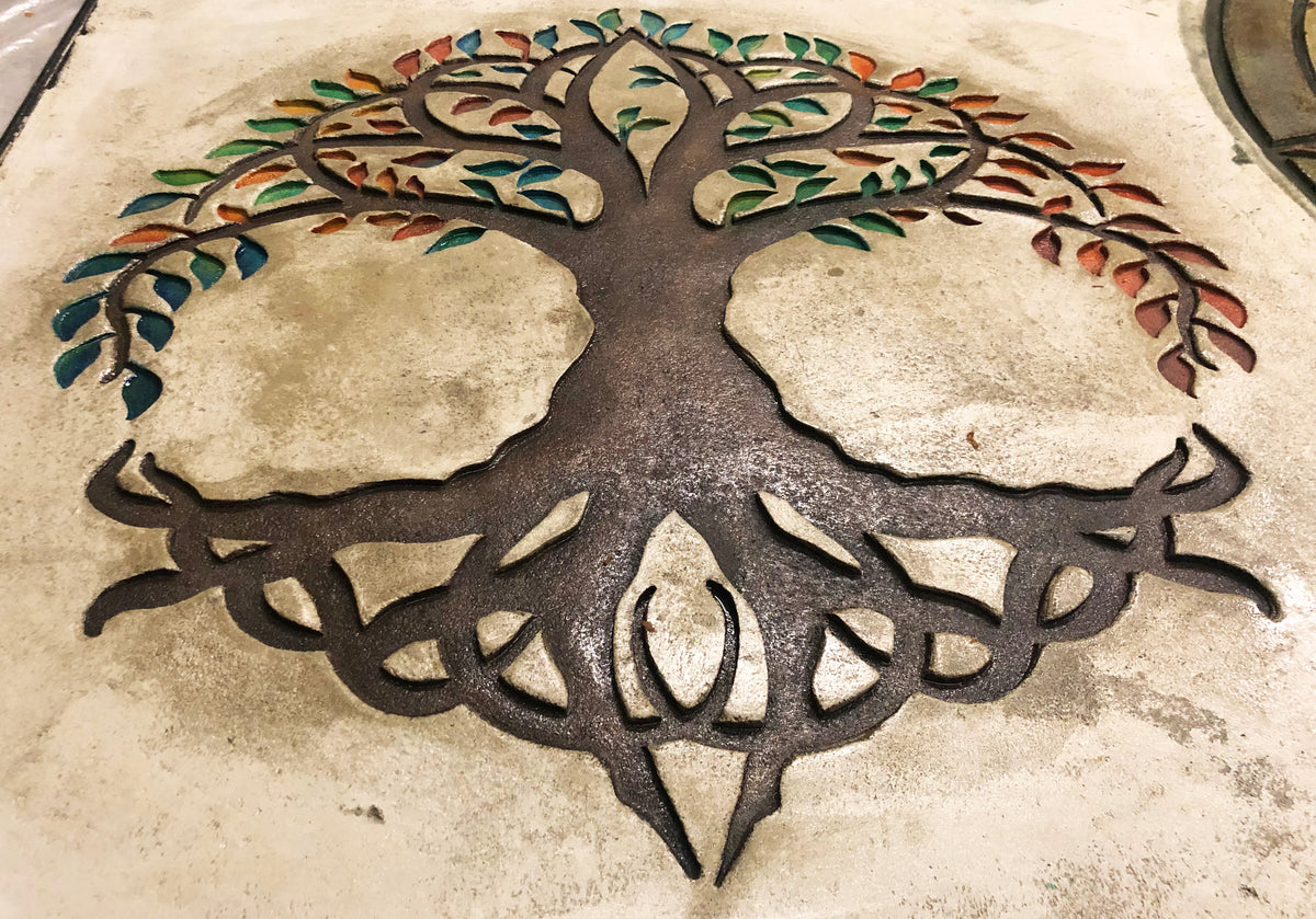 Concrete Accent Stamp Mat - 36" Tree of Life